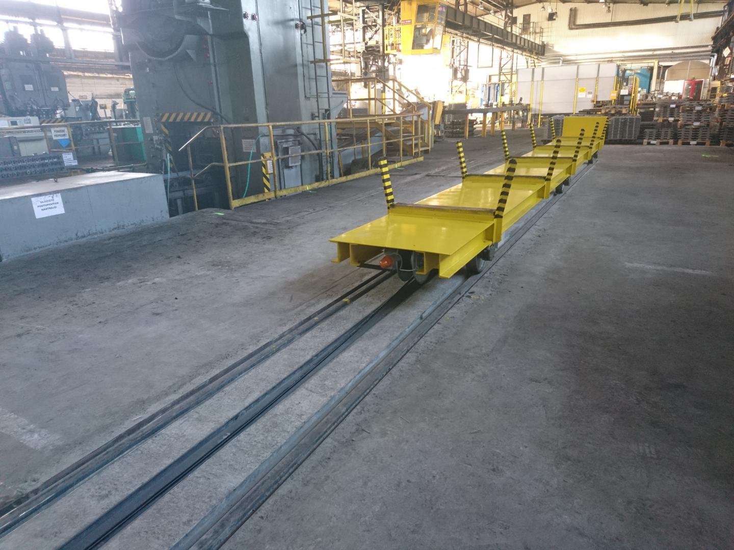 Rail guided vehicle for transfer metallurgical material | SLT ...