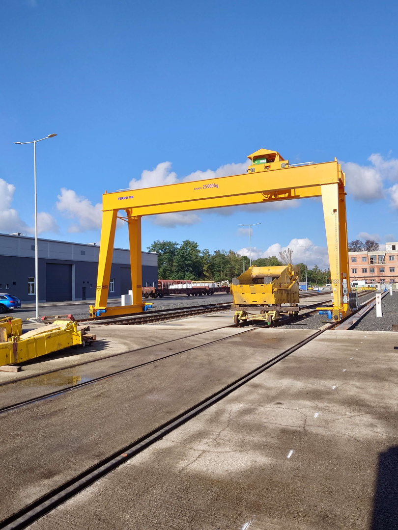 Motorized cable reel for energy supply a gantry crane | SLT components ...